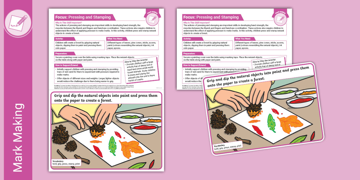 Forest and Woodland Fine Motor Skills Mark-Making Continuous Provision