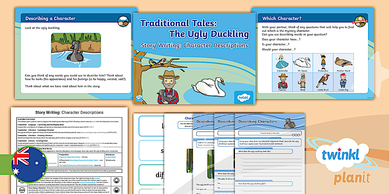 Foundation Writing The Ugly Duckling Story Writing Lesson 1