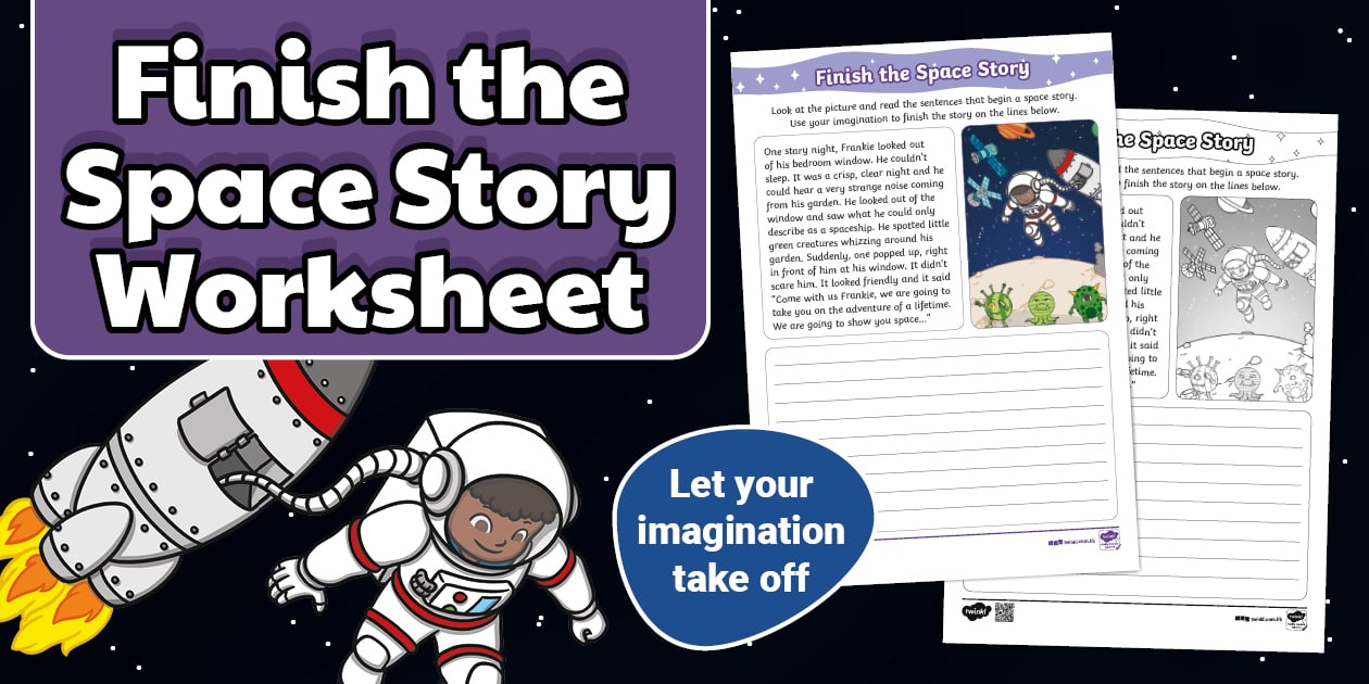 Finish the Space Story Worksheet