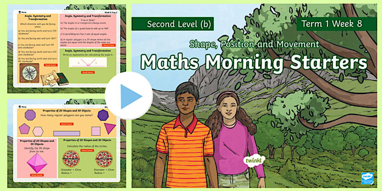 Maths Morning Starters Second Level (b) Term 1 Week 8 PowerPoint