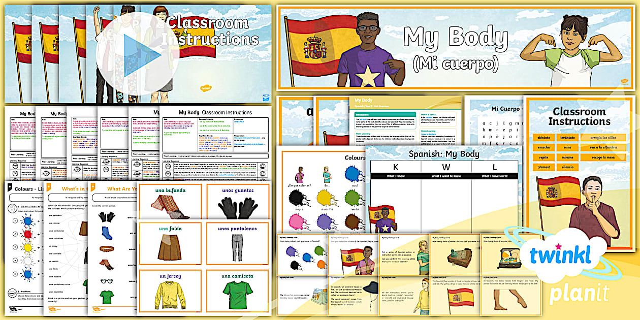 Spanish: My Body Year 3 Unit Pack