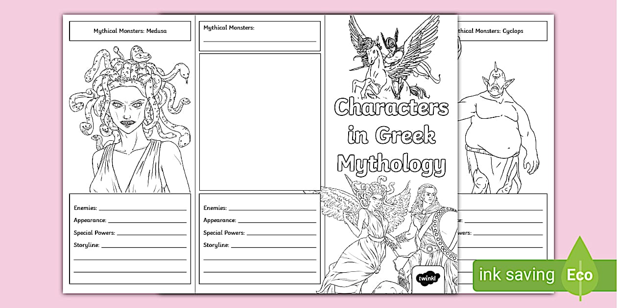 Characters in Greek Mythology Leaflet Template - Twinkl