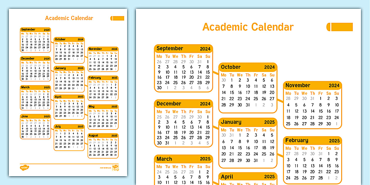 Teacher Planner Calendar Overview - Twinkl