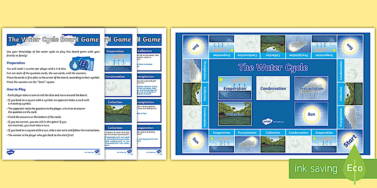 Water Cycle Board Game - Science Resource (Teacher-Made)