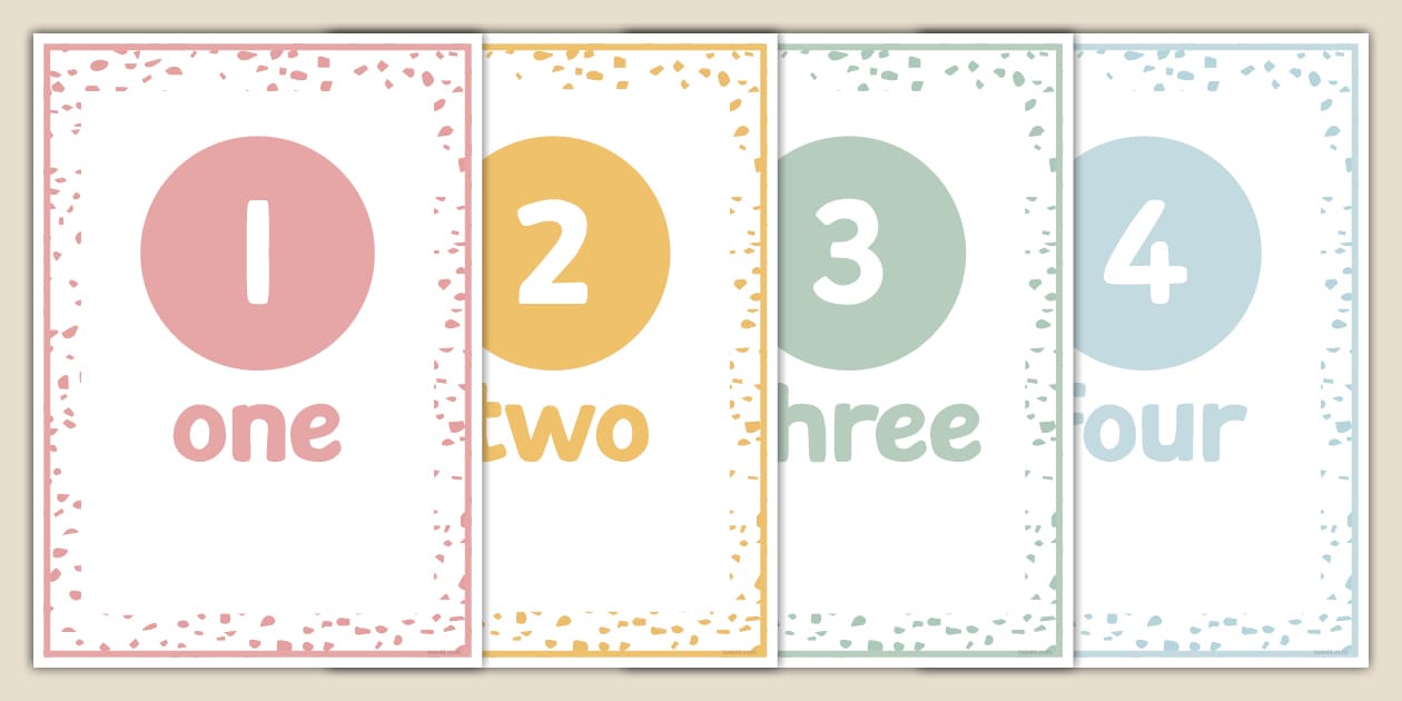 Speckled Pastel Themed Numbers 1-20 (Teacher-Made) - Twinkl Speckled Pastel Themed Numbers 1-20 (Teacher-Made) - Twinkl