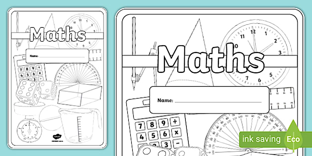 Maths Title Page & Book Cover | Learning Resource Year 3-6