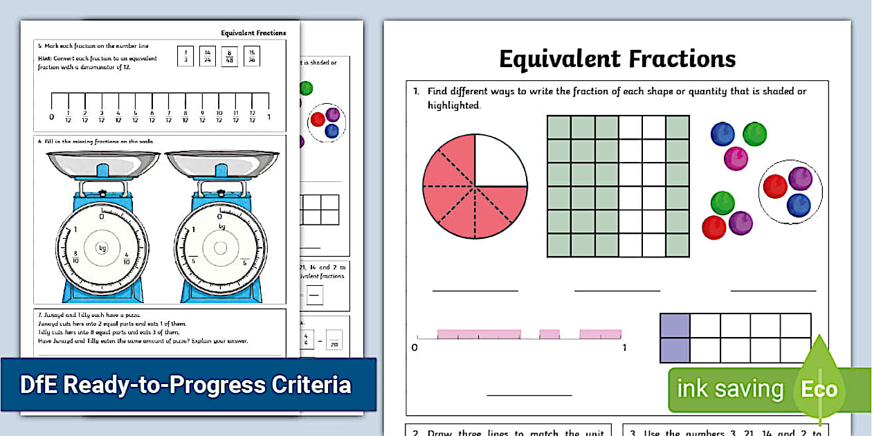 👉 Equivalent Fractions Activity Sheet (teacher made)