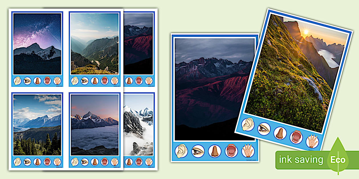 Mountain Story Setting Photo Prompt Cards - Twinkl
