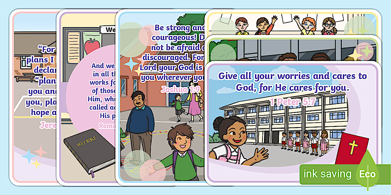 Back to School Bible Verses Posters | Back to School Event
