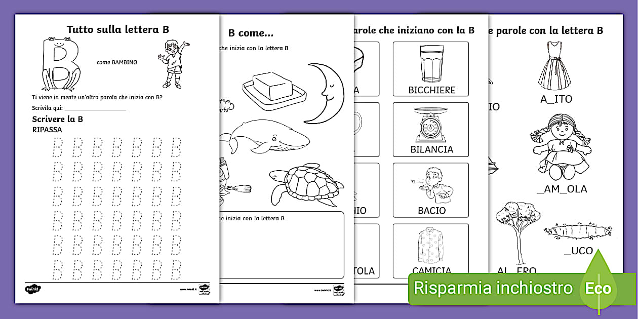 Schede Didattiche sulla Lettera B (teacher made) - Twinkl