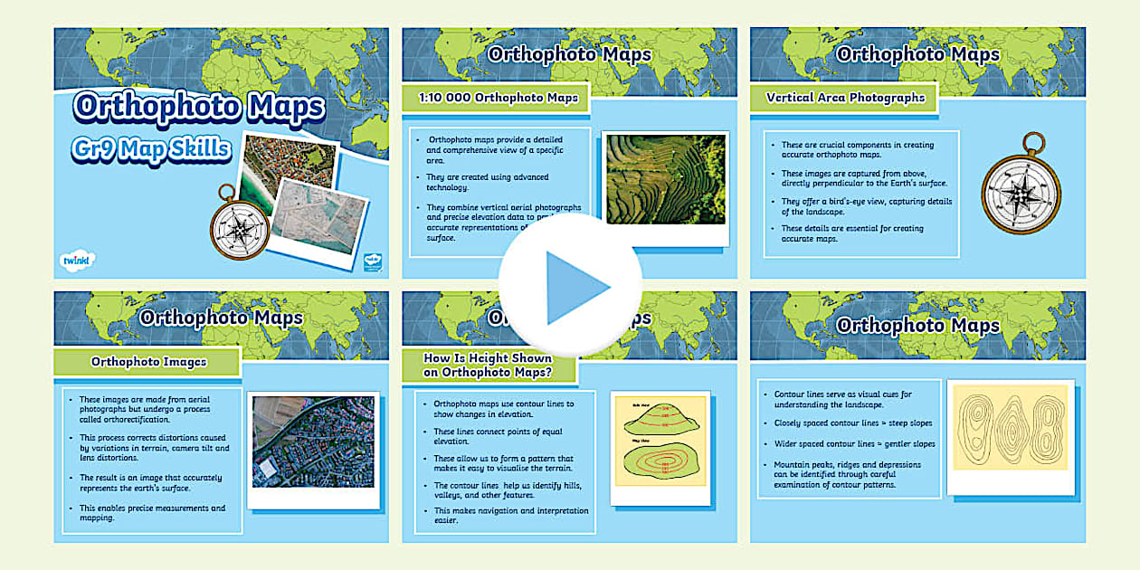 Gr 9: Orthophoto Maps: PowerPoint Presentation - Twinkl