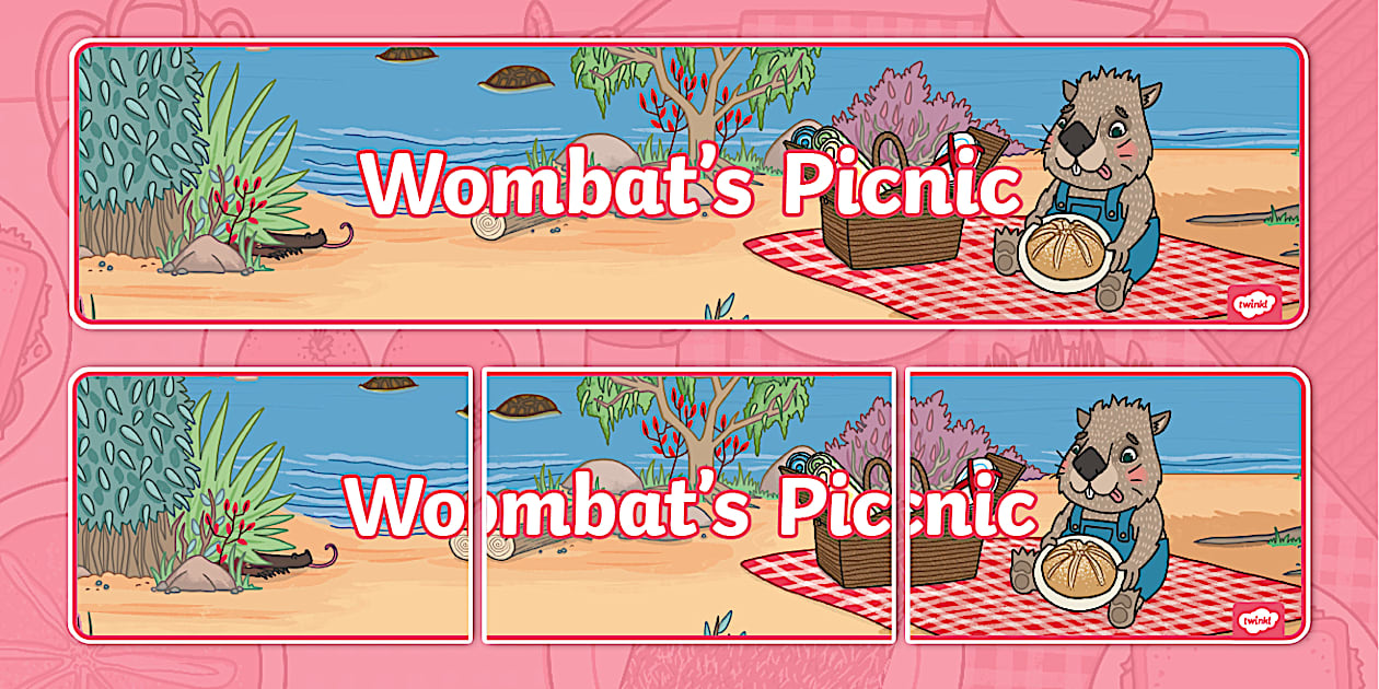 Wombat's Picnic Display Banner (teacher made) - Twinkl