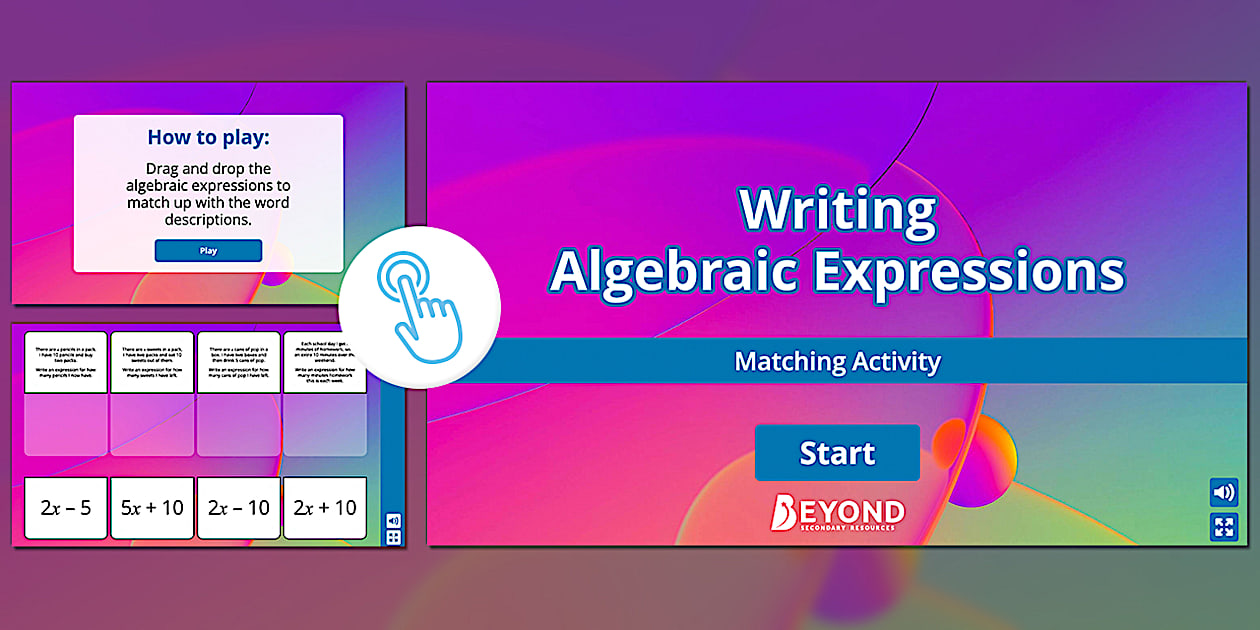 👉 Writing Algebraic Expressions Match - Twinkl