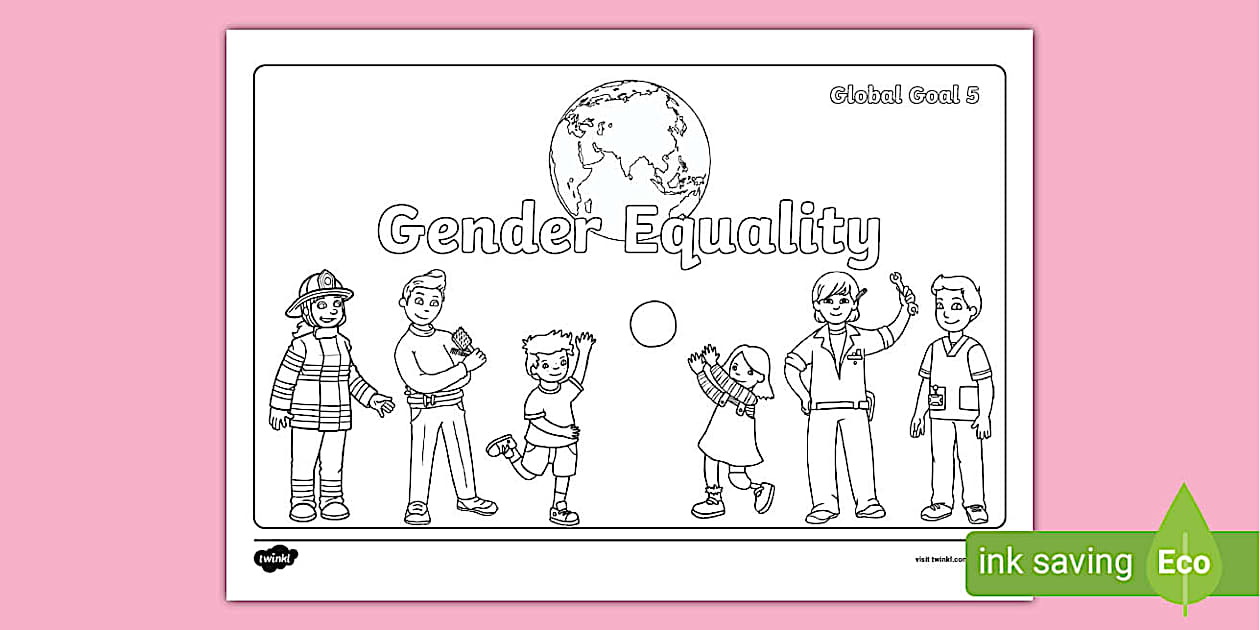 All About Global Goals: Gender Equality Colouring Activity