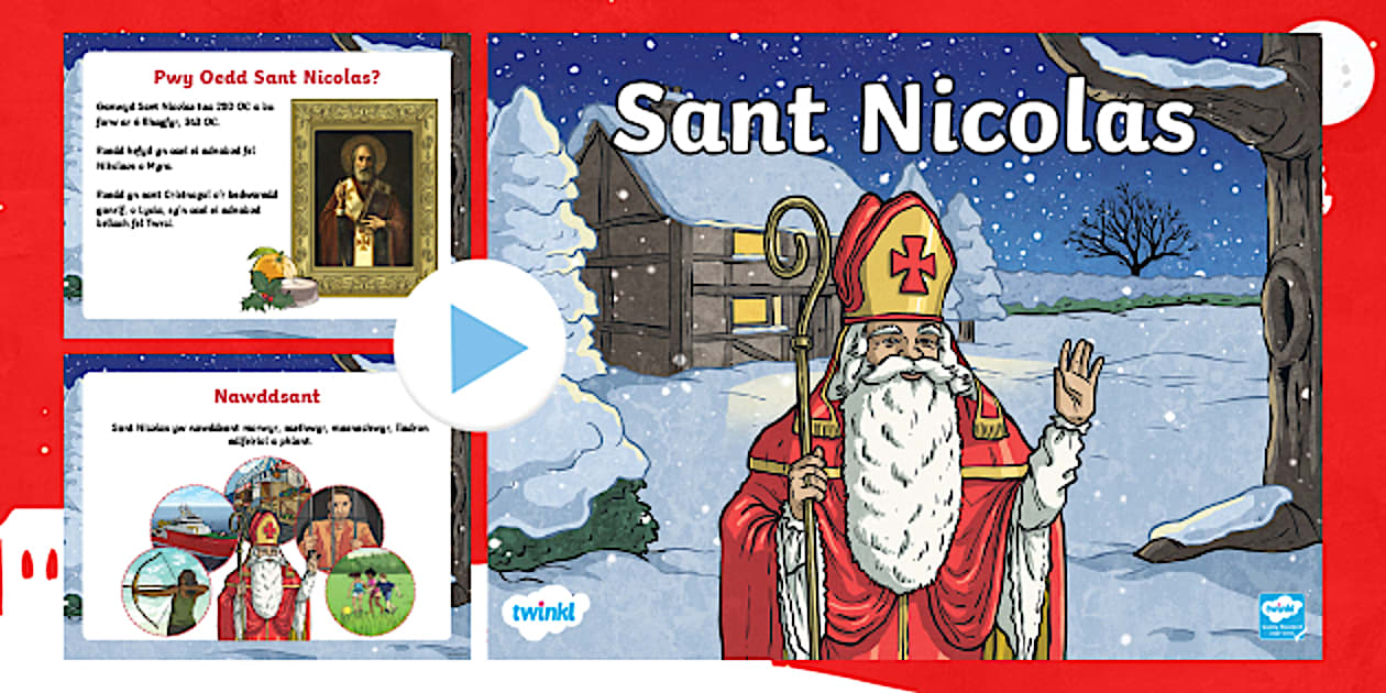 Pŵerbwynt Ffeithiau Sant Nicolas (teacher made) - Twinkl