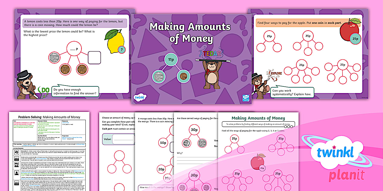 👉 Y2 Different Combinations Same Amount of Money PlanIt Maths Lesson 3