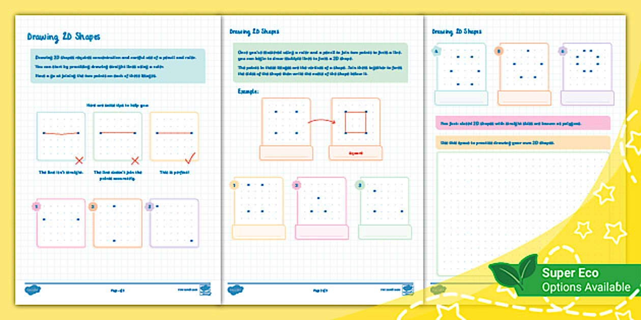 Drawing 2D Shapes (Ages 7 - 8) (teacher made) - Twinkl
