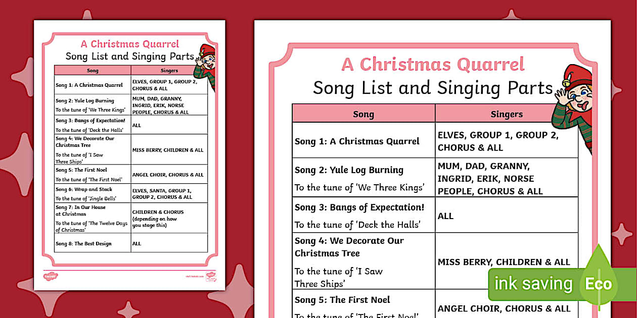 KS1 A Christmas Quarrel (teacher made) - Twinkl