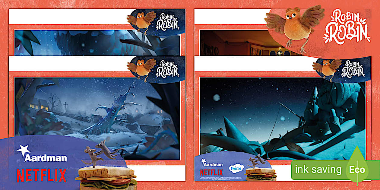 FREE! - ‘Robin Robin’ Christmas Cutting Craft | Netflix | Twinkl