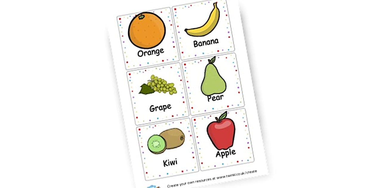 Fruit Flash cards (teacher made) - Twinkl