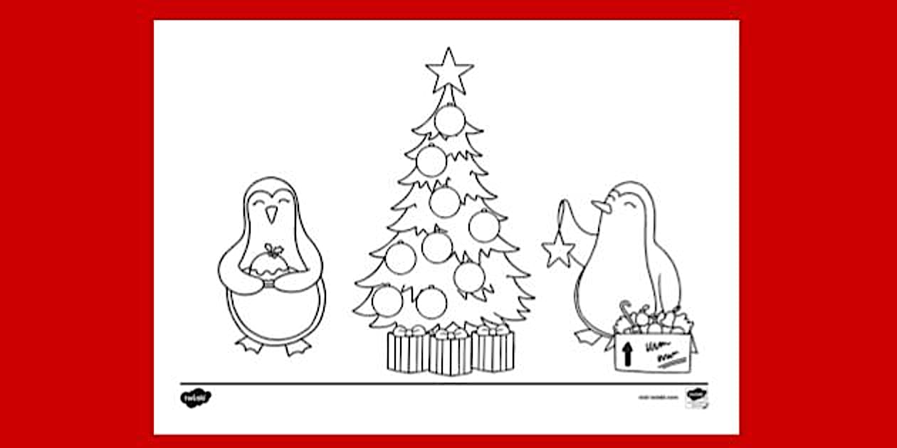 Christmas Cartoon Colouring | Colouring Page