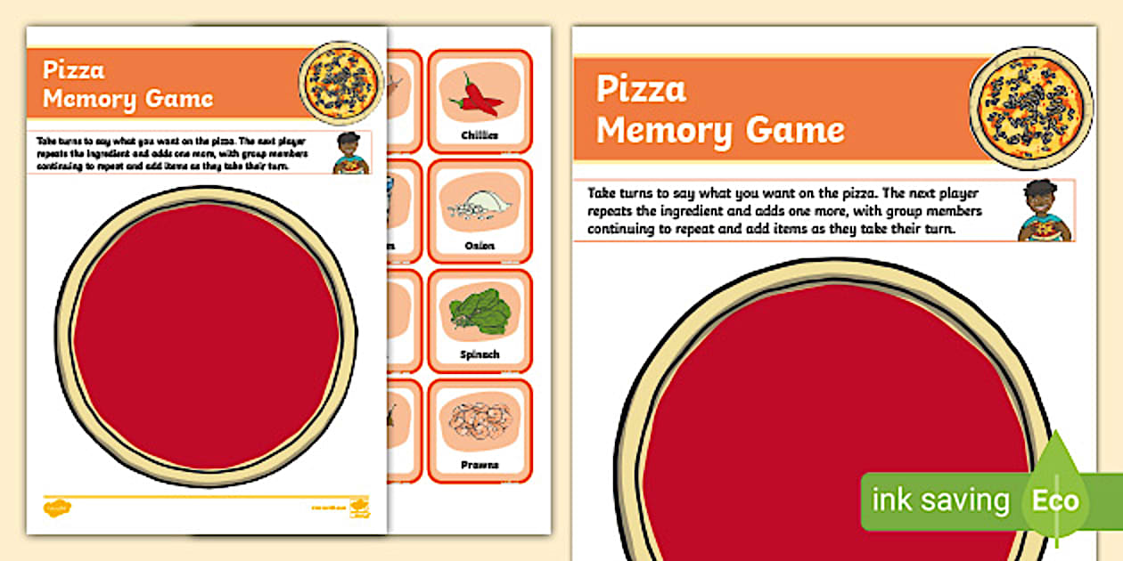 Pizza Memory Game (teacher made) - Twinkl