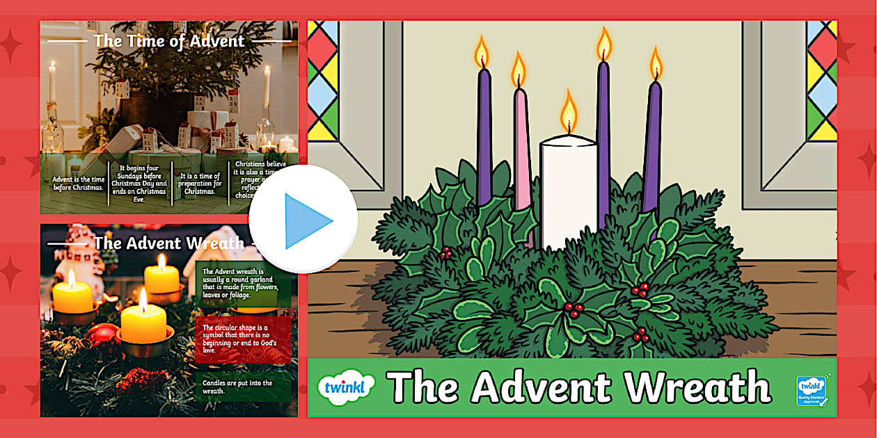 KS1 Advent Wreath PPT with Biblical meaning of candles