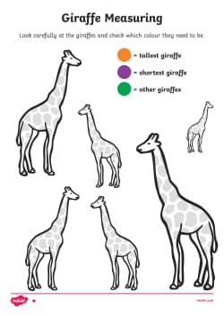 FREE! - Color by Size Worksheet / Worksheet Pack, worksheet