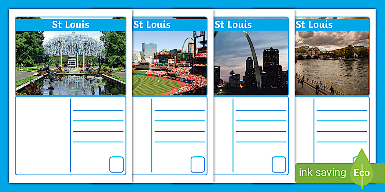 St Louis Postcards | United States Cities | Twinkl | KS1