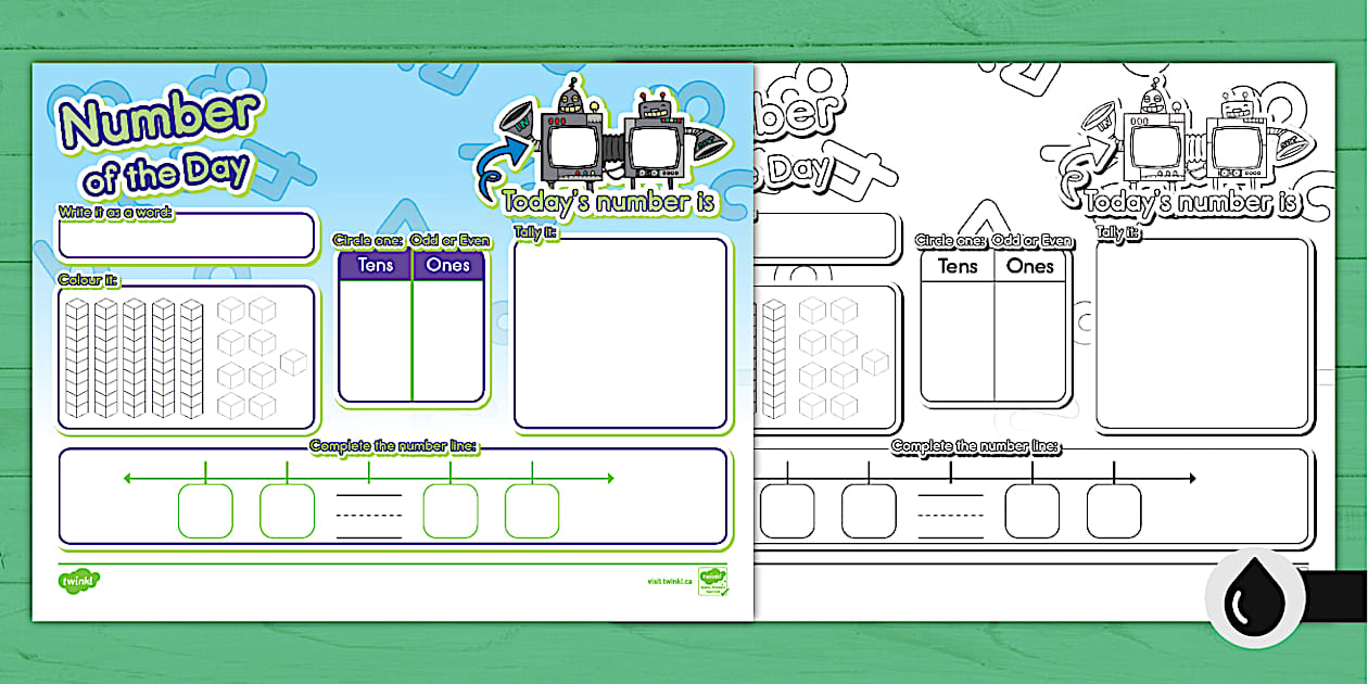 Number of The Day Template (teacher made) - Twinkl