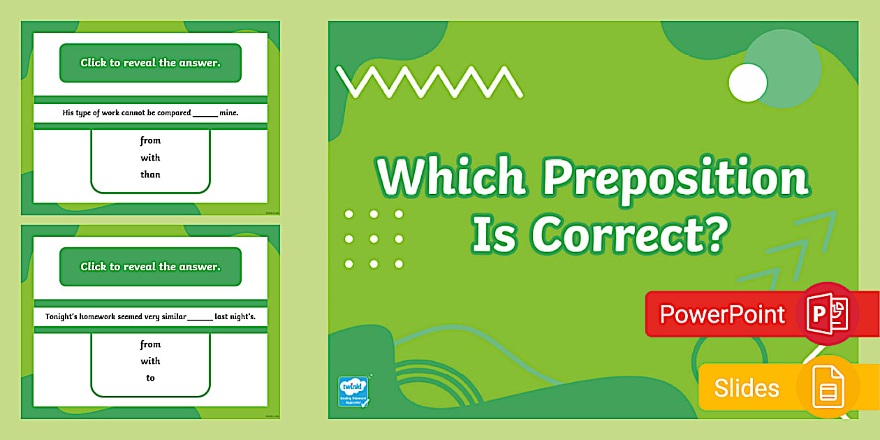 Which Preposition Is Correct? Quiz Presentation 3rd-5th Gr
