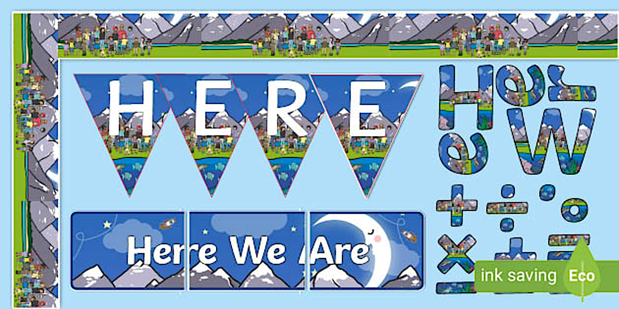 Here We Are Oliver Jeffers Classroom Display Pack - KS1