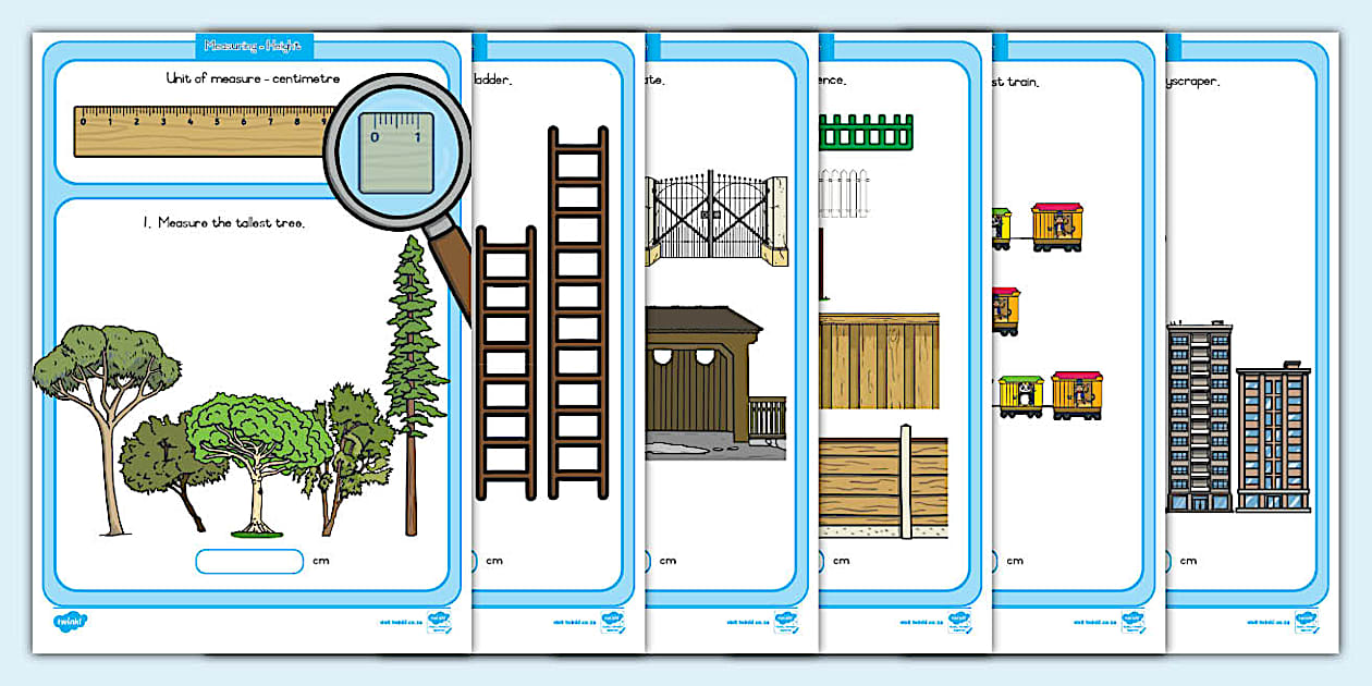 Grade 1 Mathematics Measurement - Measuring Height Activity