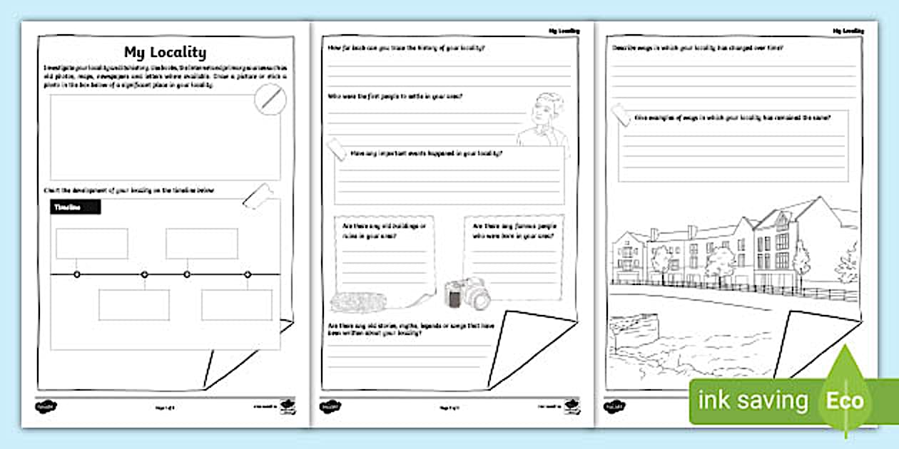 My Locality History Worksheet (teacher made) - Twinkl