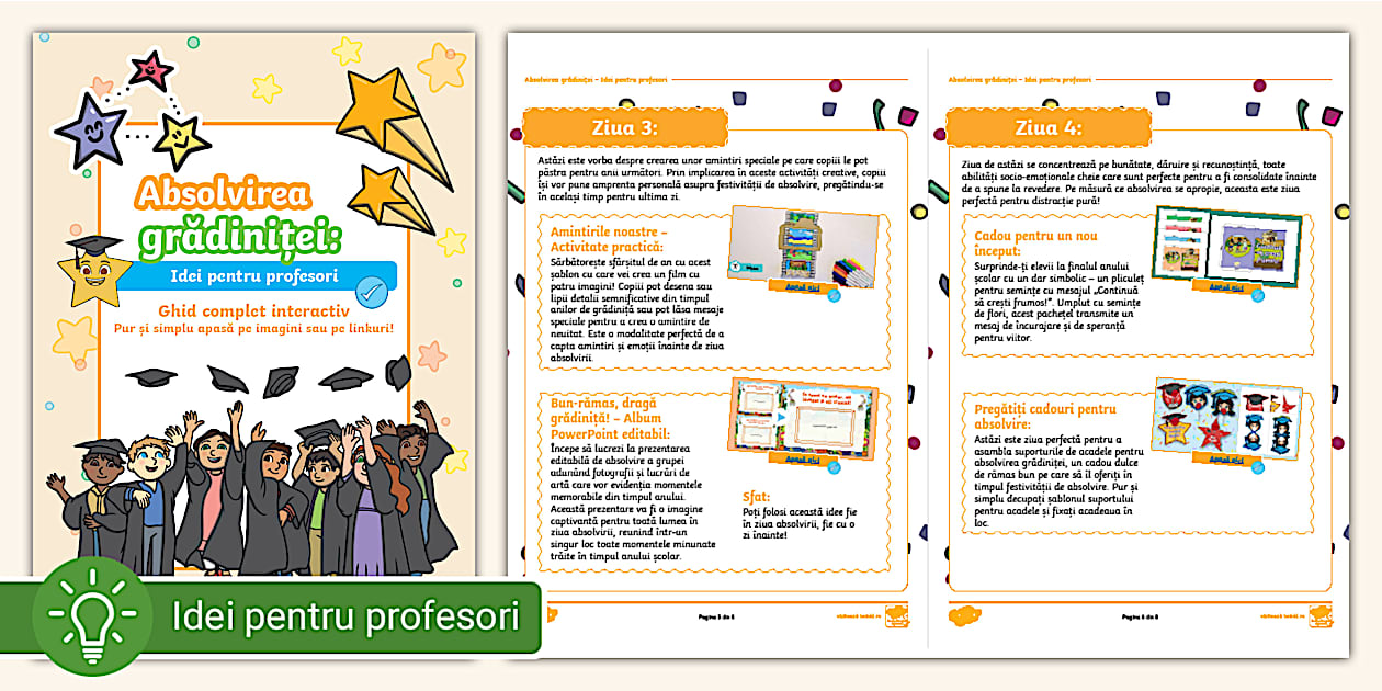 Cum să sărbătorești absolvirea grădiniței la grupa mare