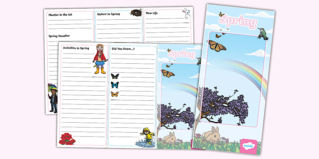 Spring Leaflet Template (teacher made) - Twinkl
