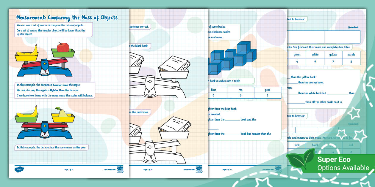 Measurement: Comparing the Mass of Objects (Ages 5 - 6)