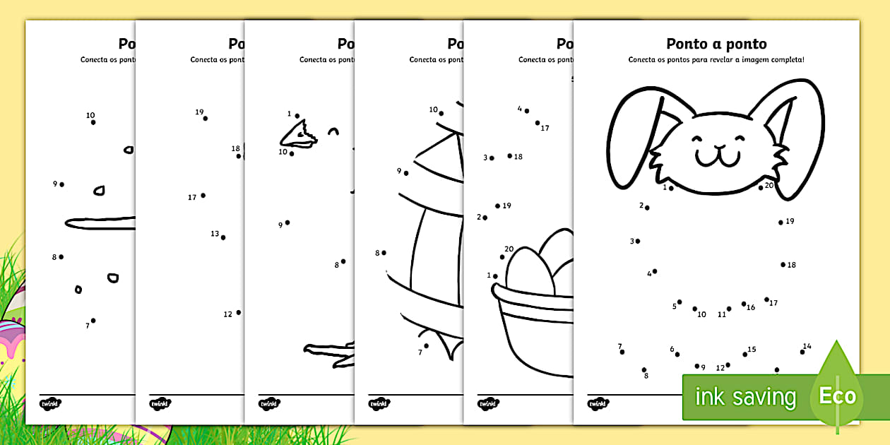 Páscoa, conecta os pontos Ficha de atividades - Twinkl