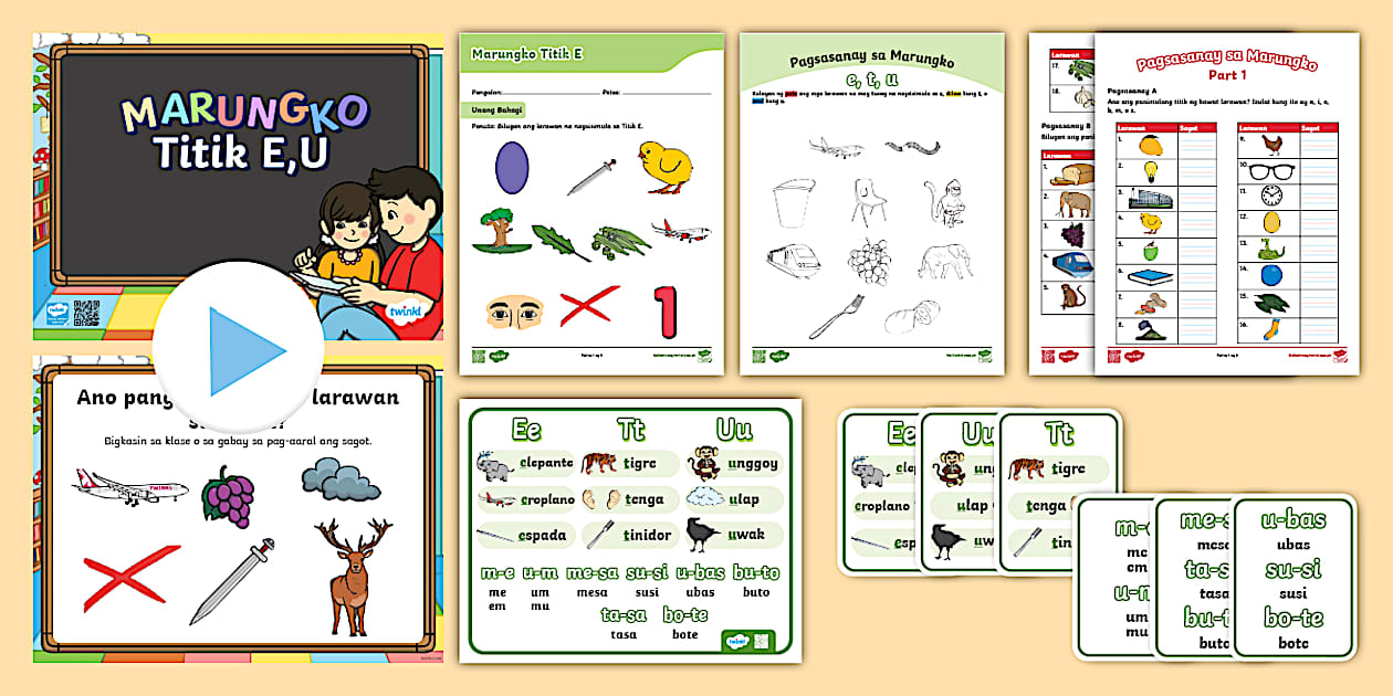 Marungko Titik E Resource Pack | Philippines | Twinkl
