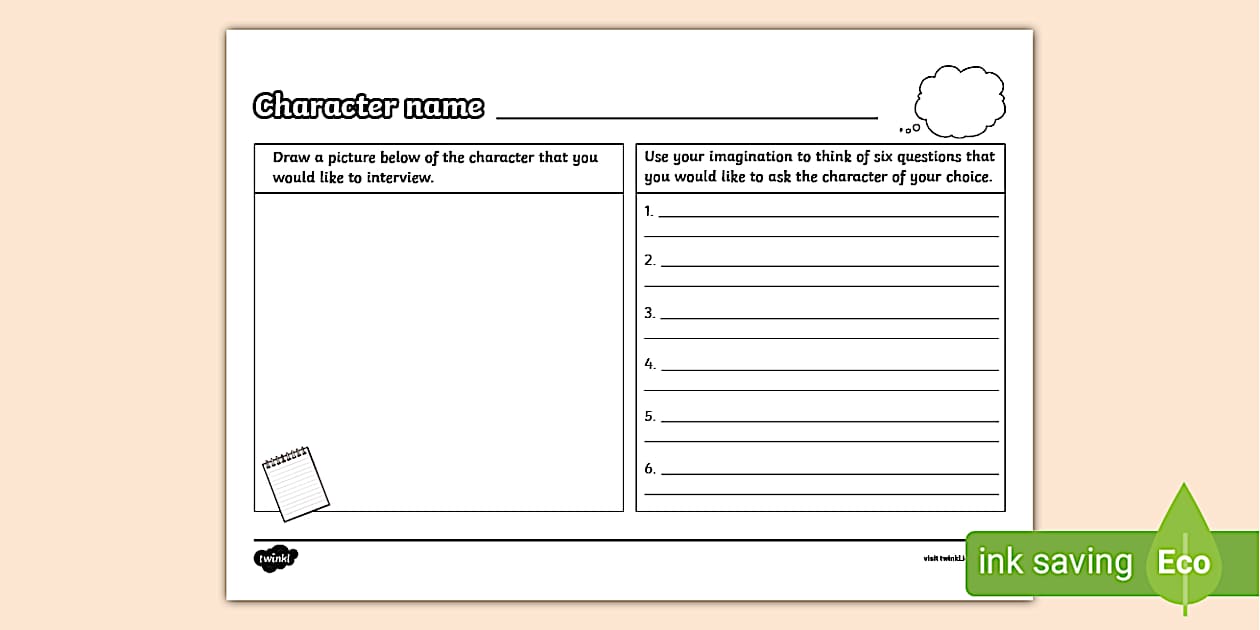 Hot-Seating Activity Sheet. (Teacher-Made) - Twinkl