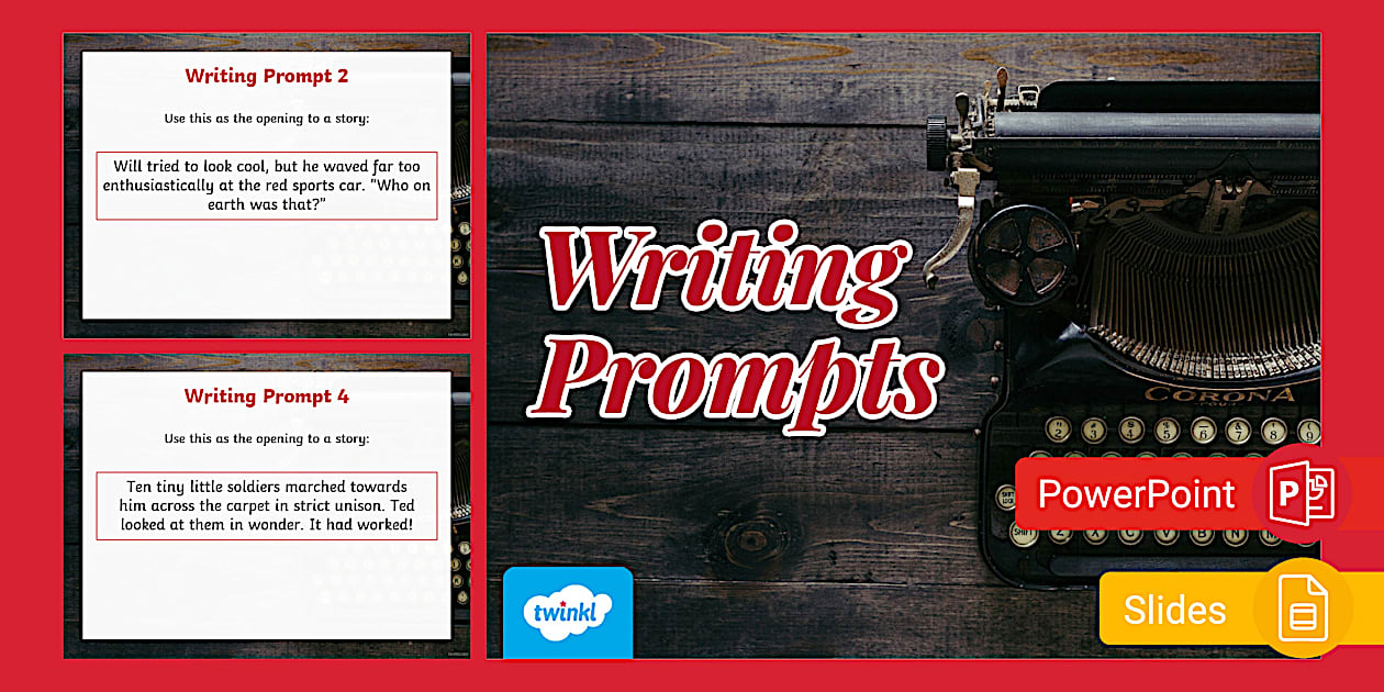 Creative Writing Prompts PowerPoint & Google Slides 6-8 Gr