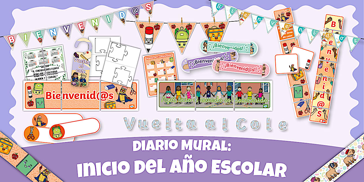 Pack Decoración |Diario Mural |Inicio de Año |Marzo 2026