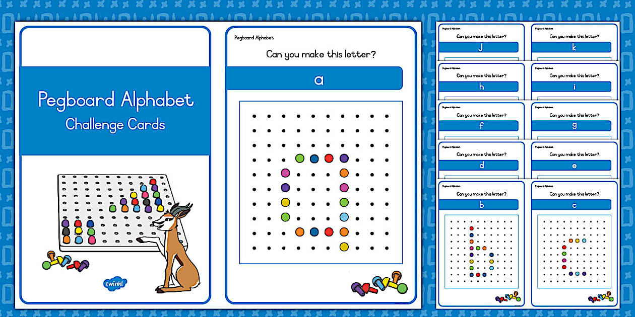Grade R: Lowercase Letter Peg Board (teacher made) - Twinkl