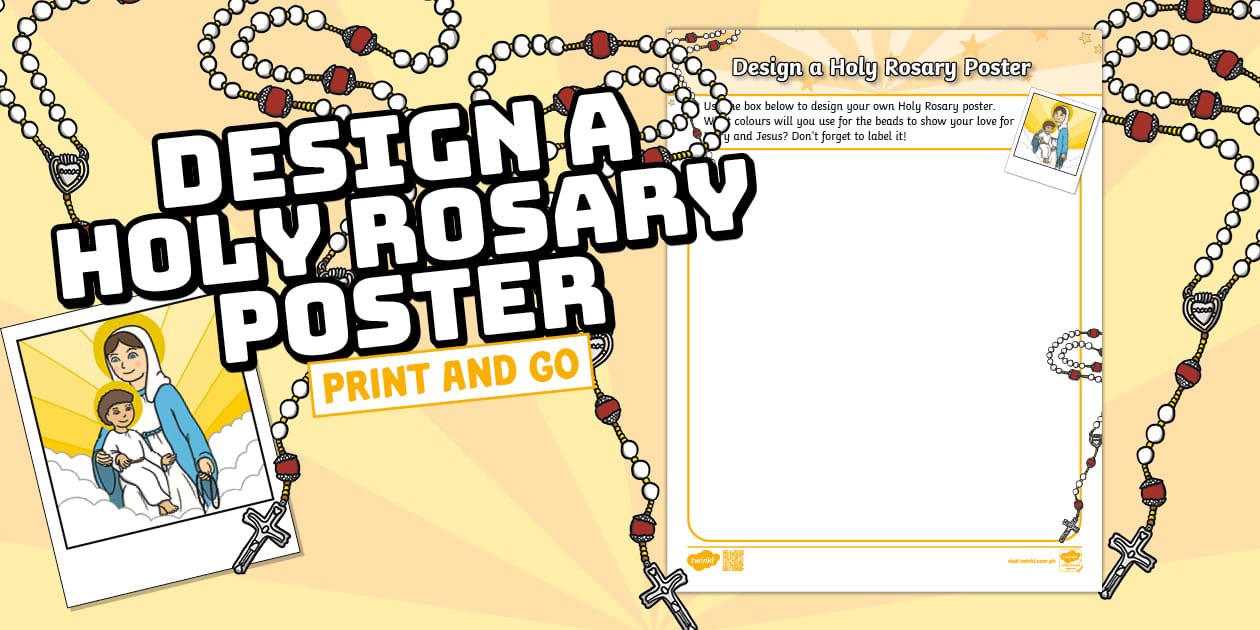 Design a Holy Rosary Poster Worksheet