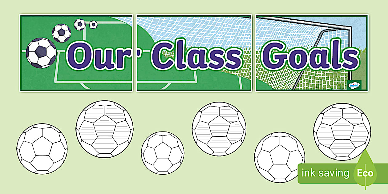 Our Class Goals Display Pack 5th and 6th Class - Twinkl