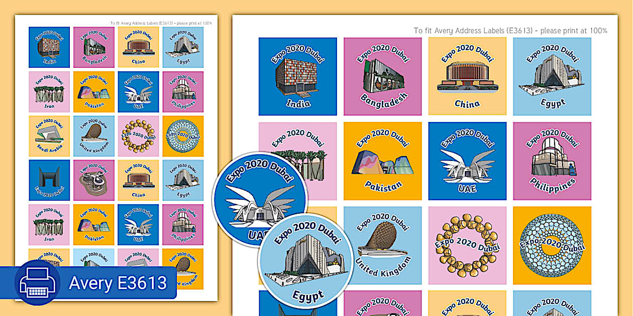 Expo 2020 Dubai Stickers - Twinkl