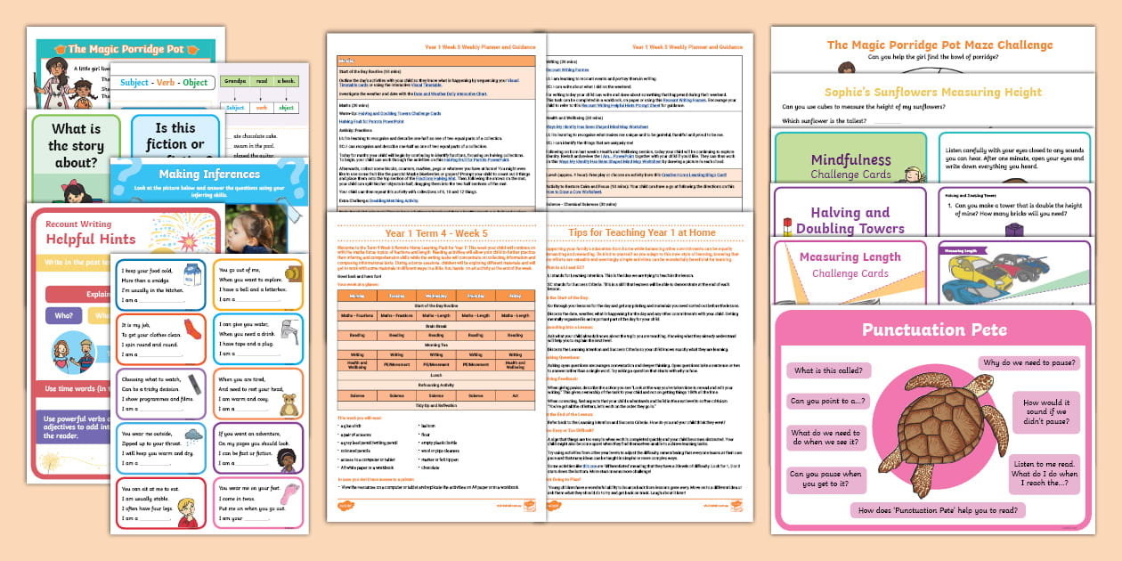 Year 1 Term 4 Week 5 Remote Home Learning Pack