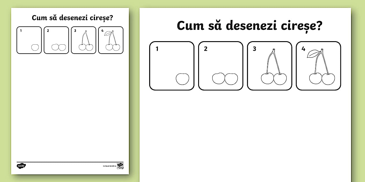 Cum să desenezi cireșe – Desen în creion pentru începători
