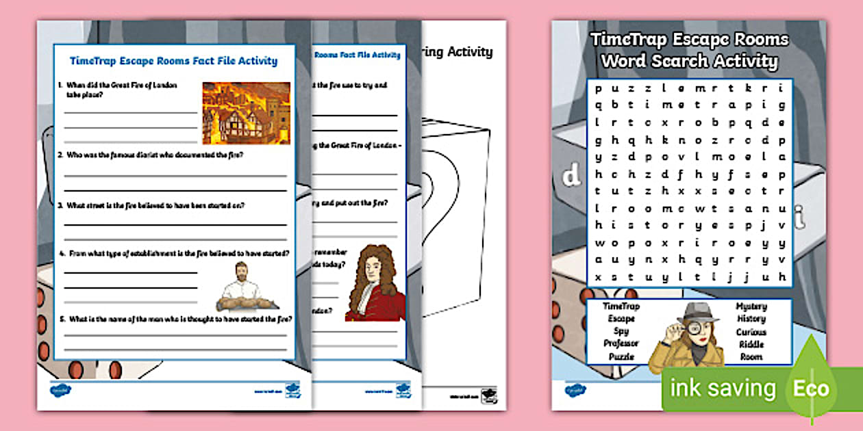 TimeTrap Escape Rooms Activity Pack - Primary Resources