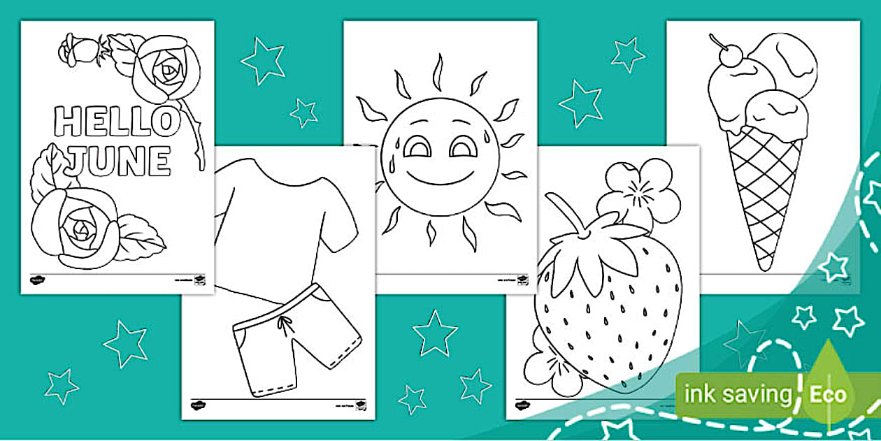 My First June Colouring Pack (teacher made) - Twinkl